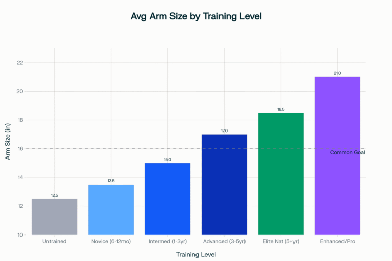 Ideal Arm Size Calculator (with List & Chart)